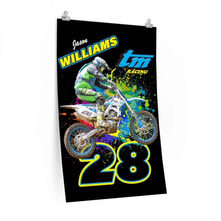 Jason Williams 28 – Poster on Black – Motopics.mx